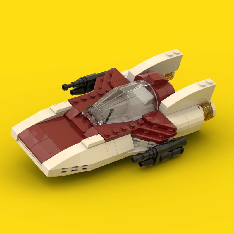 LEGO MOC Chibi RZ-1 A-Wing by Jack_Builds | Rebrickable - Build with LEGO