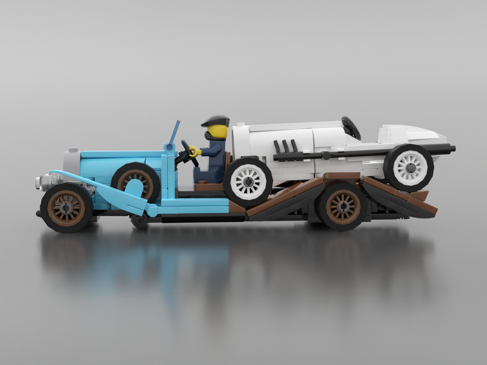 Lego Moc Vintage Racecar Transport By Dongeraldo Rebrickable Build