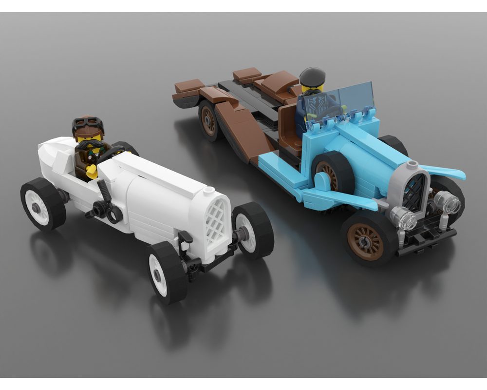 LEGO MOC Vintage Racecar Transport by Dongeraldo | Rebrickable - Build ...