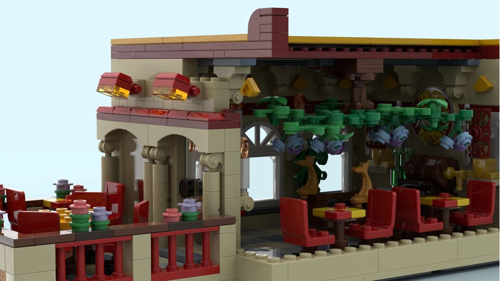 Lego Moc Modular Breezway Cafe By Rcrvankempen Rebrickable Build