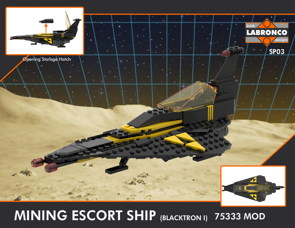 LEGO MOC-137346 SP03 - Escort Mining Ship Blacktron by Labronco Brick ...