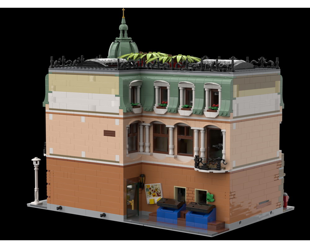 LEGO MOC Grand Corner Boutique Hotel by dibrick | Rebrickable - Build ...
