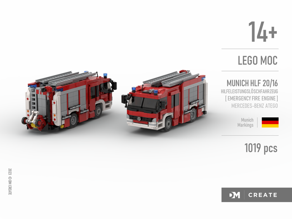 LEGO MOC Munich Fire Truck - Mercedes-Atego - Hilfeleistungslöschfahrzeug HLF 20/16 by DMcreate ...