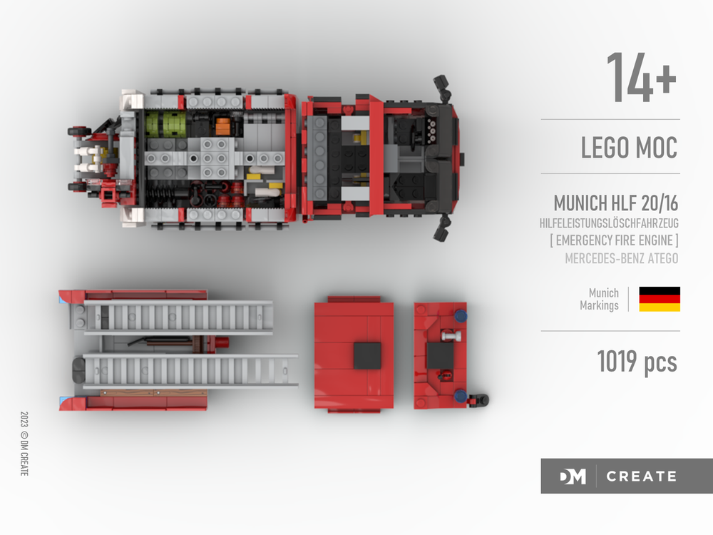 LEGO MOC Munich Fire Truck - Mercedes-Atego - Hilfeleistungslöschfahrzeug HLF 20/16 by DMcreate ...