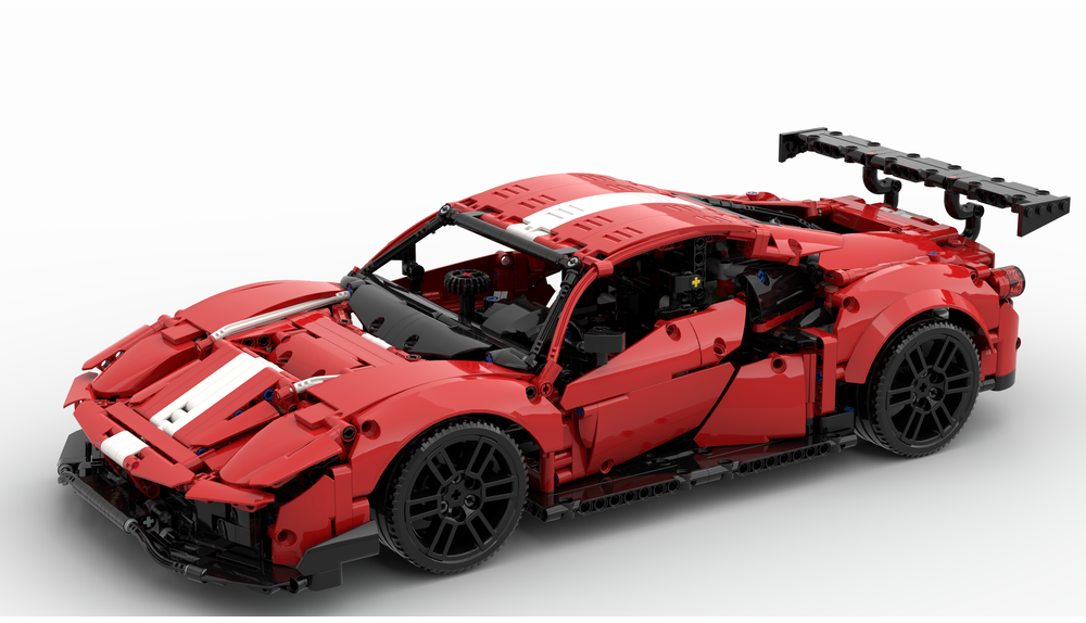 Lego Moc Ferrari 488 Gte 42125 Mod By Lego Technic World