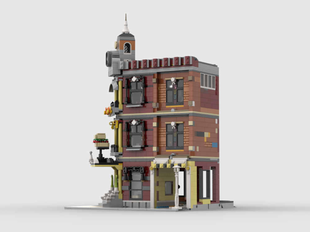 Lego Moc Burger Junction With Drive Thru Lego 10312 Jazz Club
