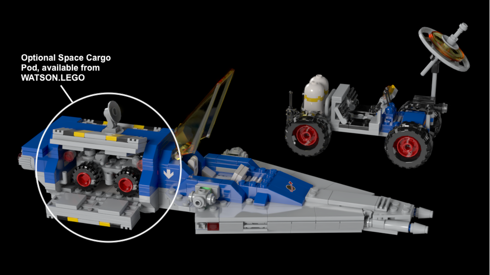 Lego Moc Classic Space Patroller V2 And Moon Rover Buggy By Watsonlego
