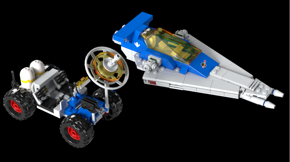 Lego Moc Classic Space Patroller V2 And Moon Rover Buggy By Watsonlego