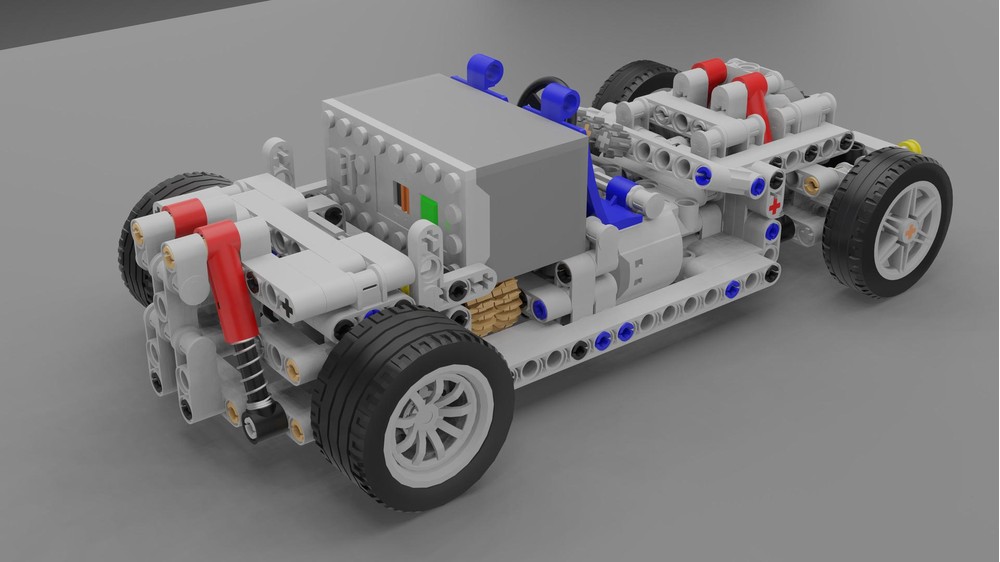 Lego Moc Simple 15 Blocks Wide Chassis With Full Suspension By Mz1