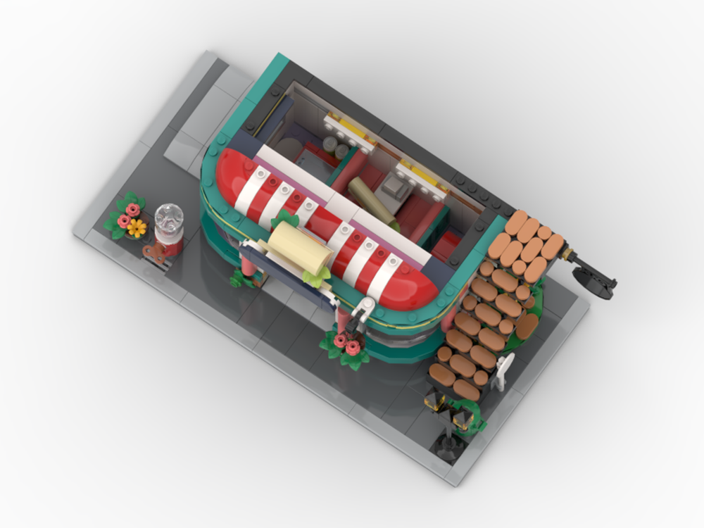 LEGO MOC Diner and Hair Salon by Legofan21 | Rebrickable - Build with LEGO