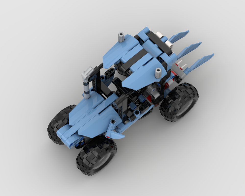Lego Moc Blue Tractor 42134 Alternative By Erikgs Rebrickable