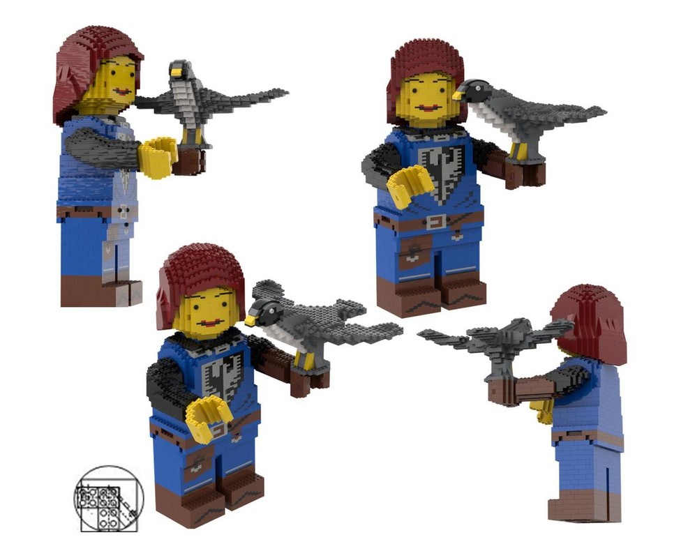 LEGO MOC Maxi Figure falconer with hawk by Bricksculpture.net ...
