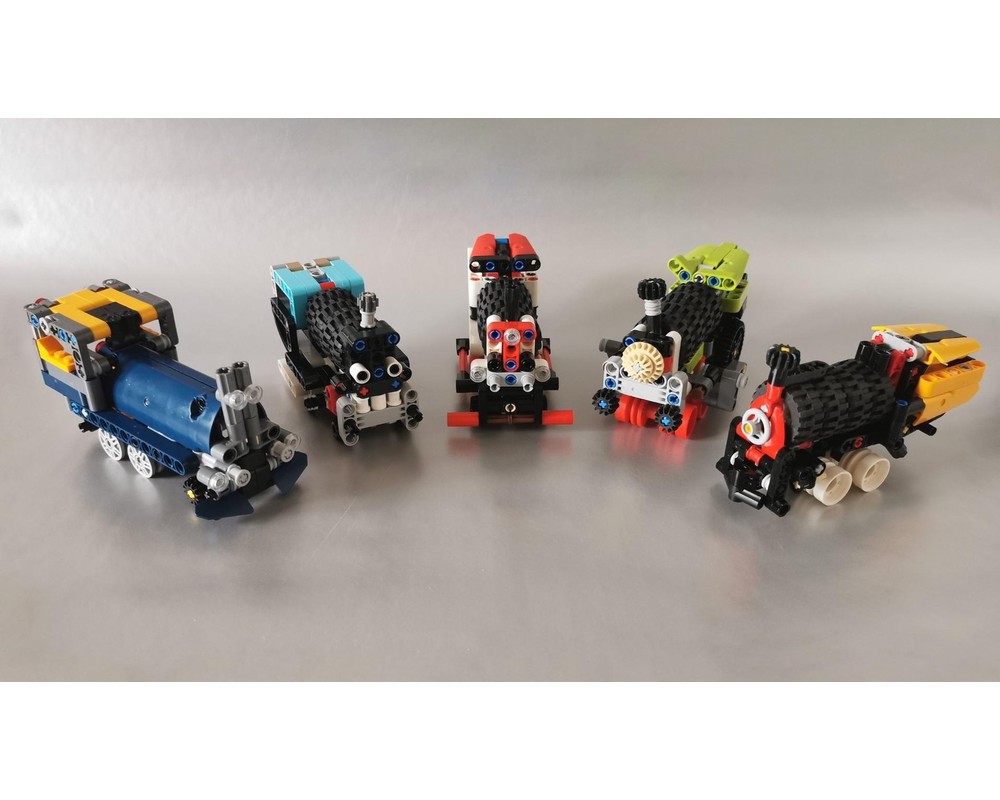 LEGO MOC 5in1 Steam Trains Bundle by kostq | Rebrickable - Build with LEGO