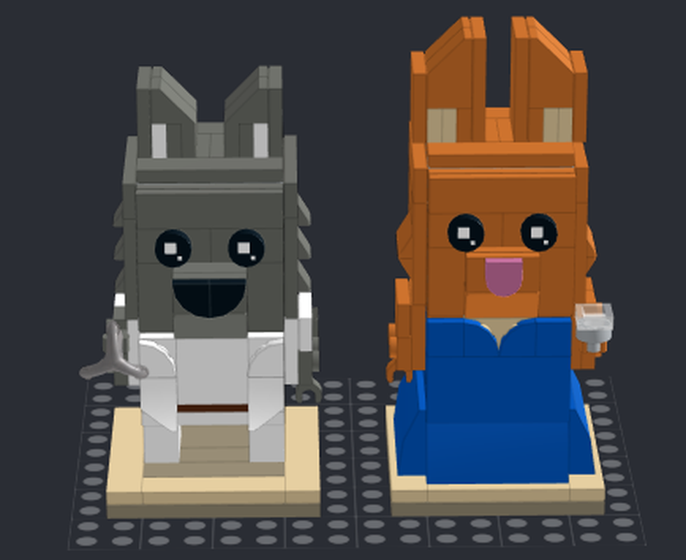 LEGO MOC The Bad Guys - Mr. Wolf and Gov. Foxington Brickheadz by ...
