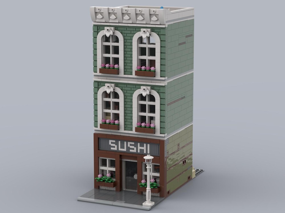 LEGO MOC Sushi Bar - Modular Building by Fenolly | Rebrickable - Build ...