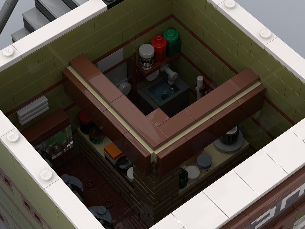 Lego Moc Sushi Bar Modular Building By Fenolly Rebrickable Build