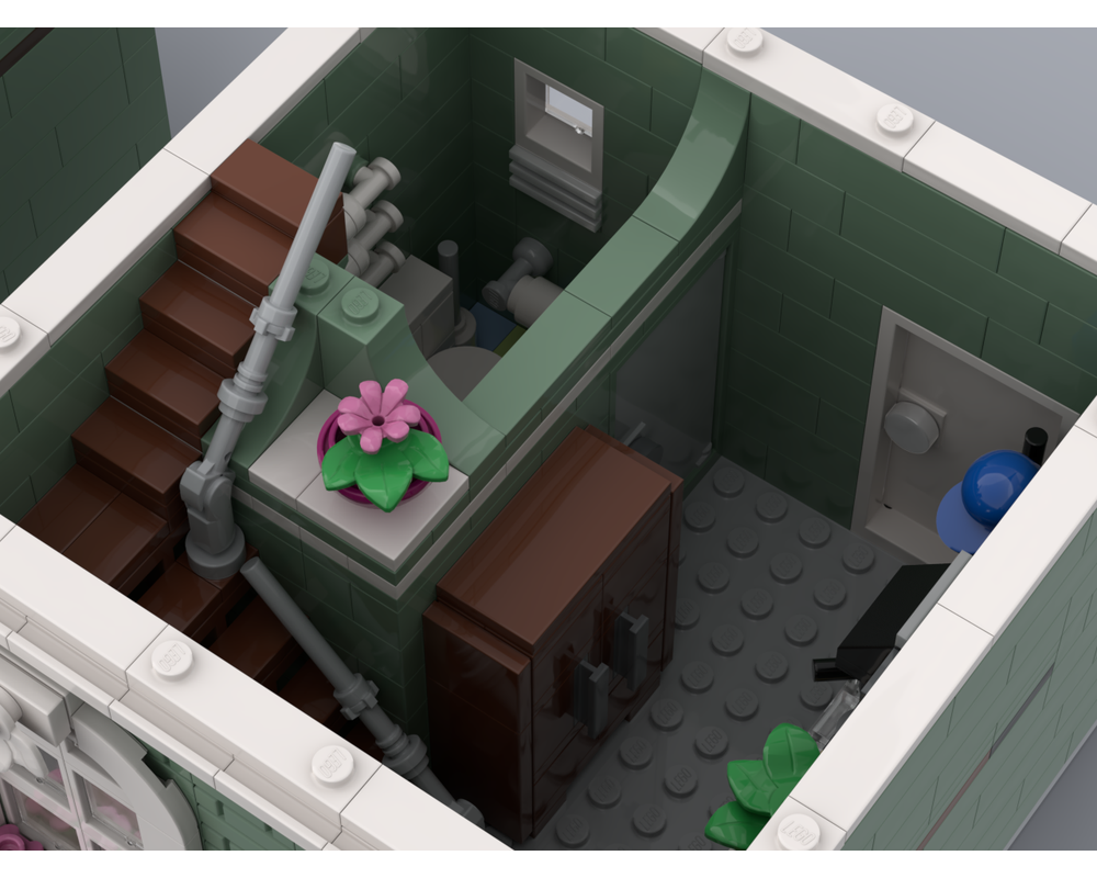 Lego Moc Sushi Bar Modular Building By Fenolly Rebrickable Build