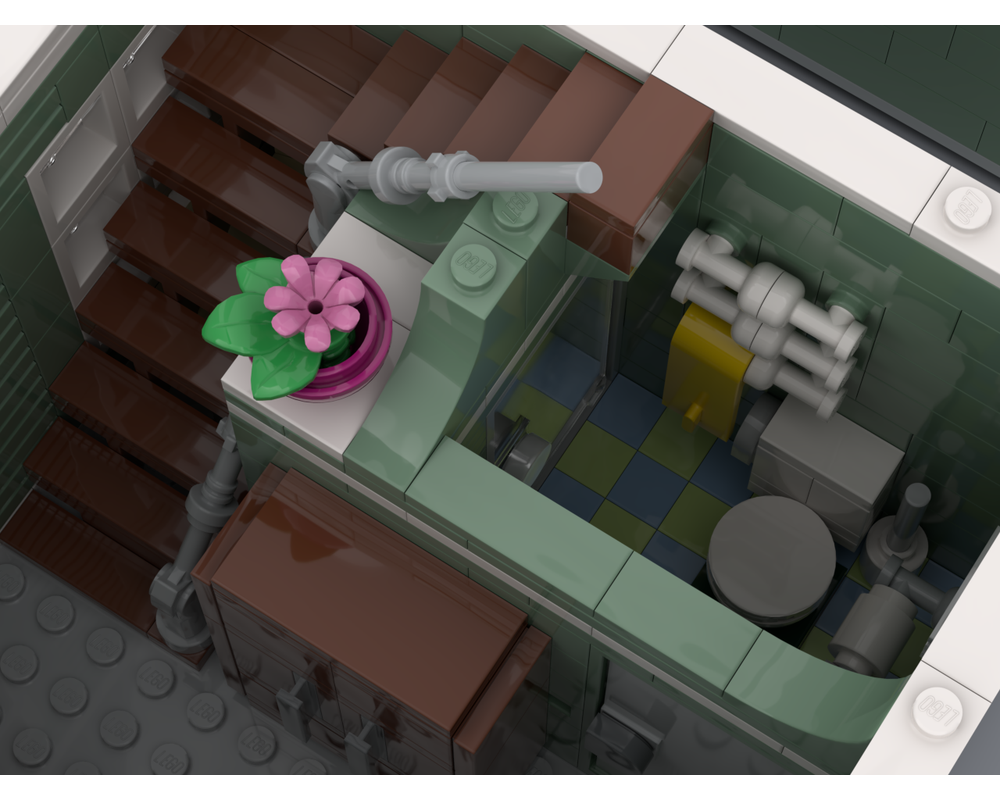 Lego Moc Sushi Bar Modular Building By Fenolly Rebrickable Build