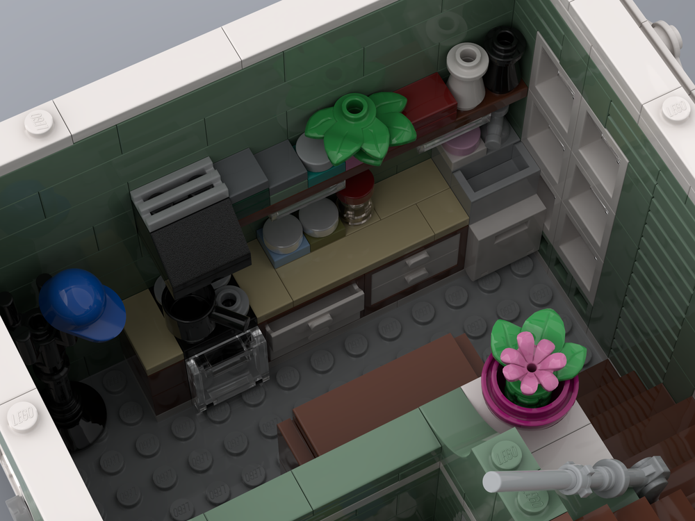 Lego Moc Sushi Bar Modular Building By Fenolly Rebrickable Build