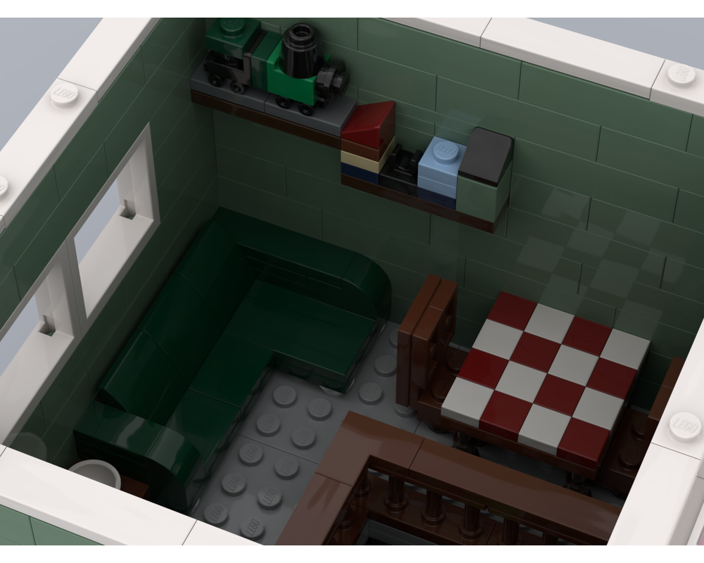 Lego Moc Sushi Bar Modular Building By Fenolly Rebrickable Build