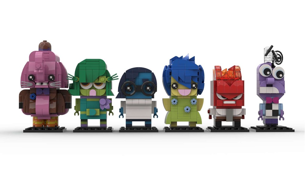 Lego Moc Inside Out Bundle Joy Sadness Anger Fear Disgust And Bing