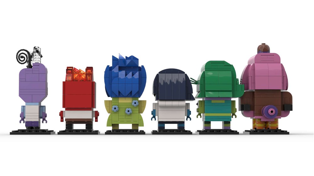 Lego Moc Inside Out Bundle Joy Sadness Anger Fear Disgust And Bing