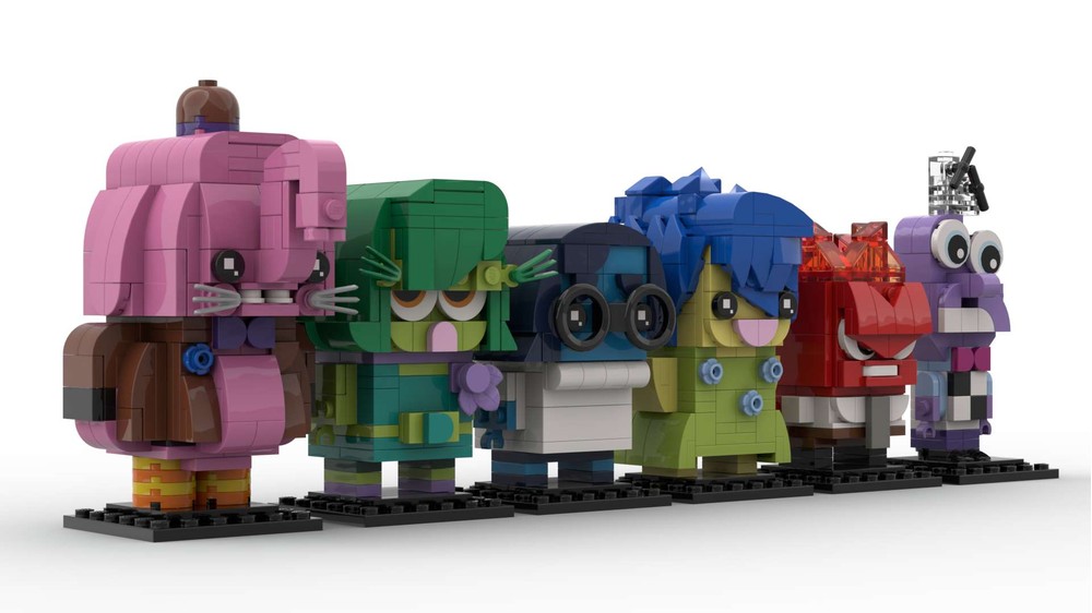 Lego Moc Inside Out Bundle Joy Sadness Anger Fear Disgust And Bing