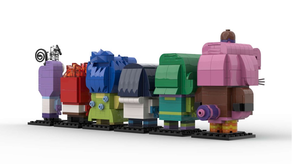 Lego Moc Inside Out Bundle Joy Sadness Anger Fear Disgust And Bing