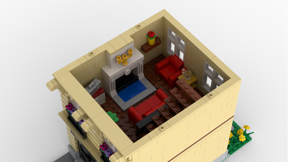 Lego Moc Modular Parisian Apartment Building By Creable Rebrickable
