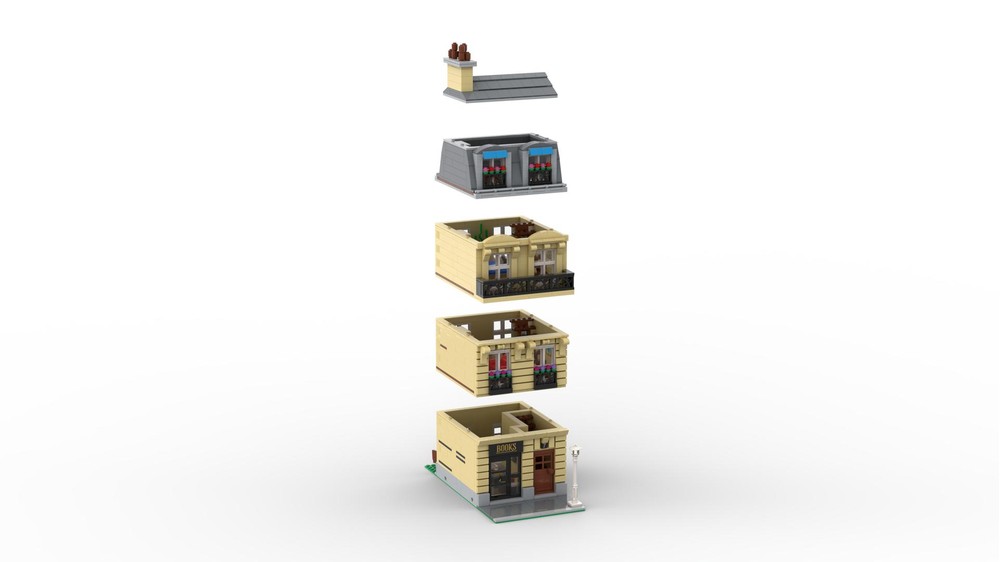 Lego Moc Modular Parisian Apartment Building By Creable Rebrickable