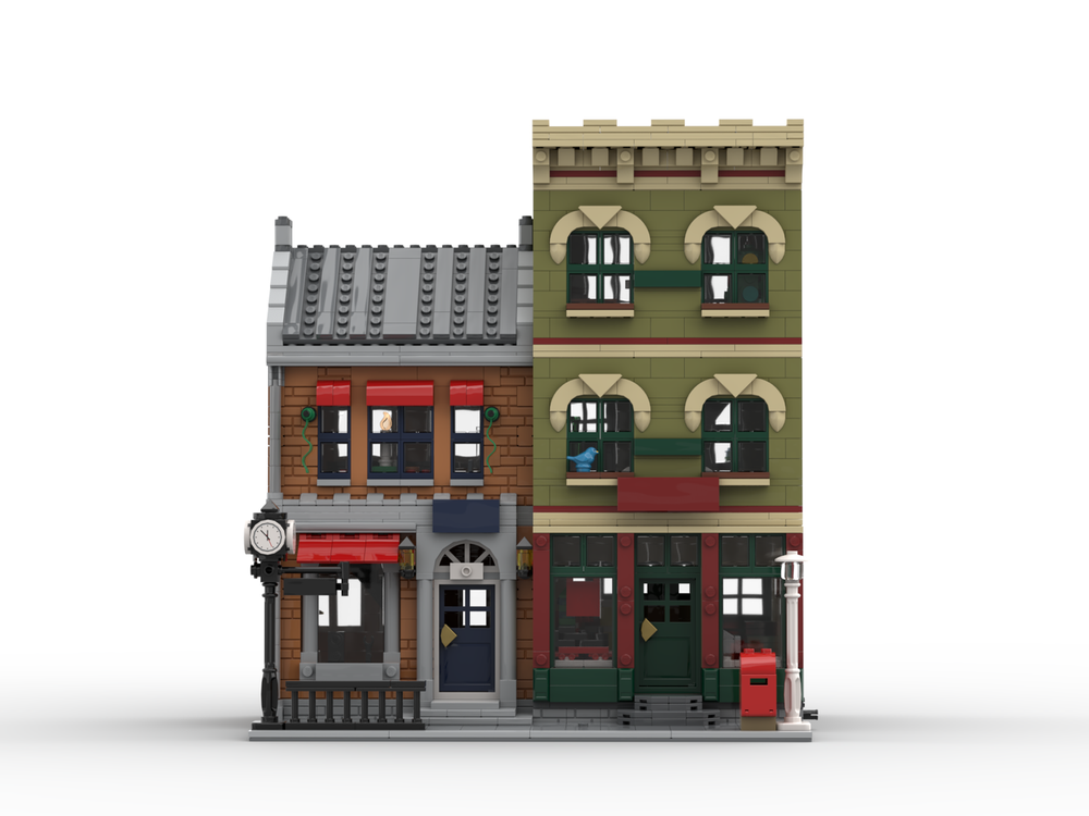 Lego Moc Main Street Modular By Noobricks Rebrickable Build With Lego
