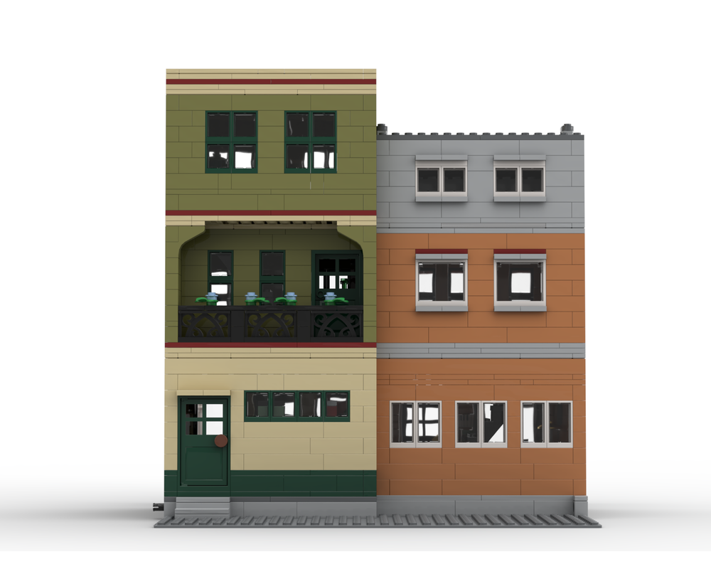 Lego Moc Main Street Modular By Noobricks Rebrickable Build With Lego