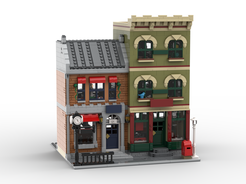 Lego Moc Main Street Modular By Noobricks Rebrickable Build With Lego