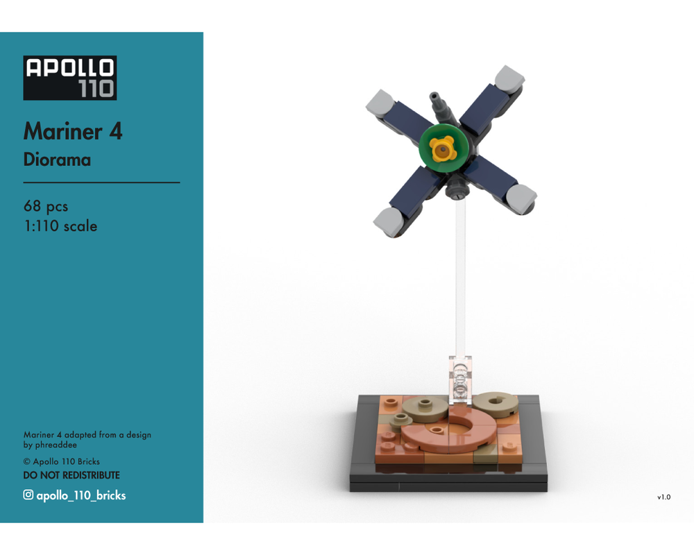 LEGO MOC Mariner 4 Diorama [1:110 scale] by Apollo_110_Bricks ...