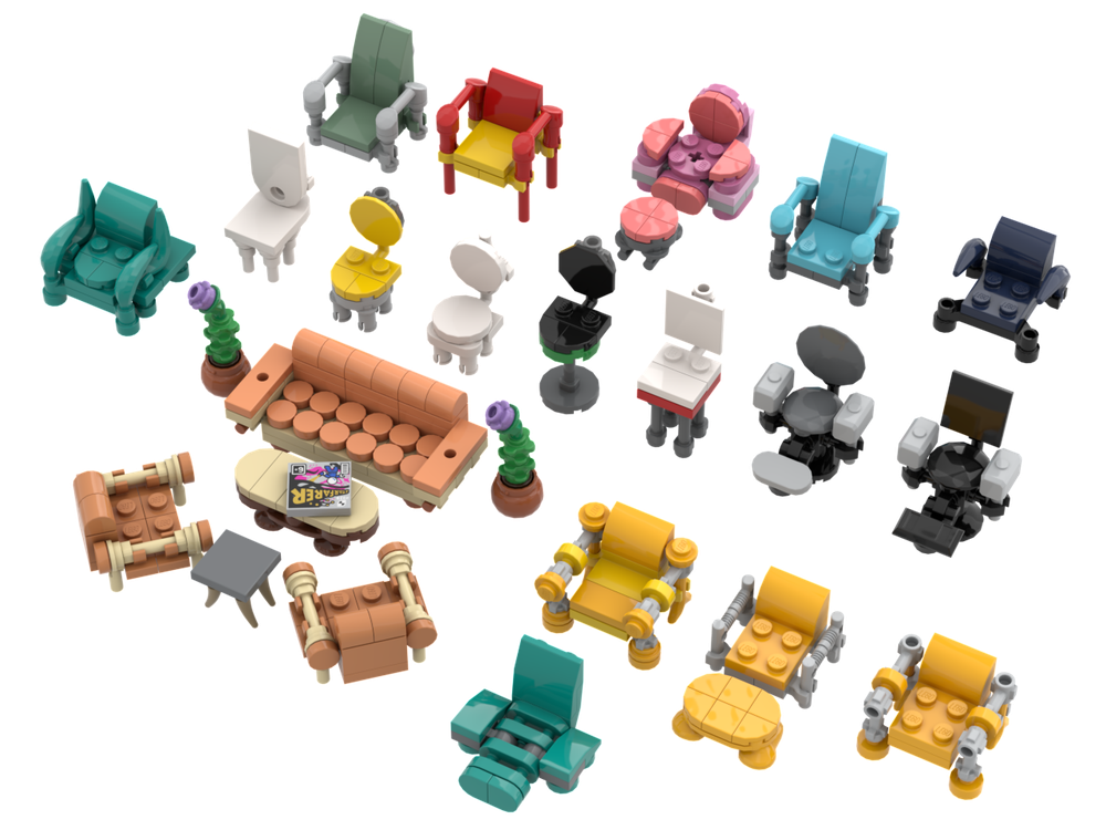 LEGO MOC Assortment of Chairs by Thomus_Bean | Rebrickable - Build with ...