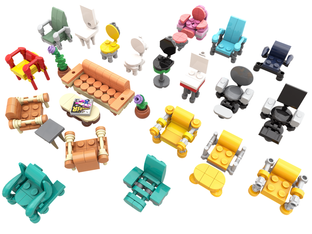 LEGO MOC Assortment of Chairs by Thomus_Bean | Rebrickable - Build with ...