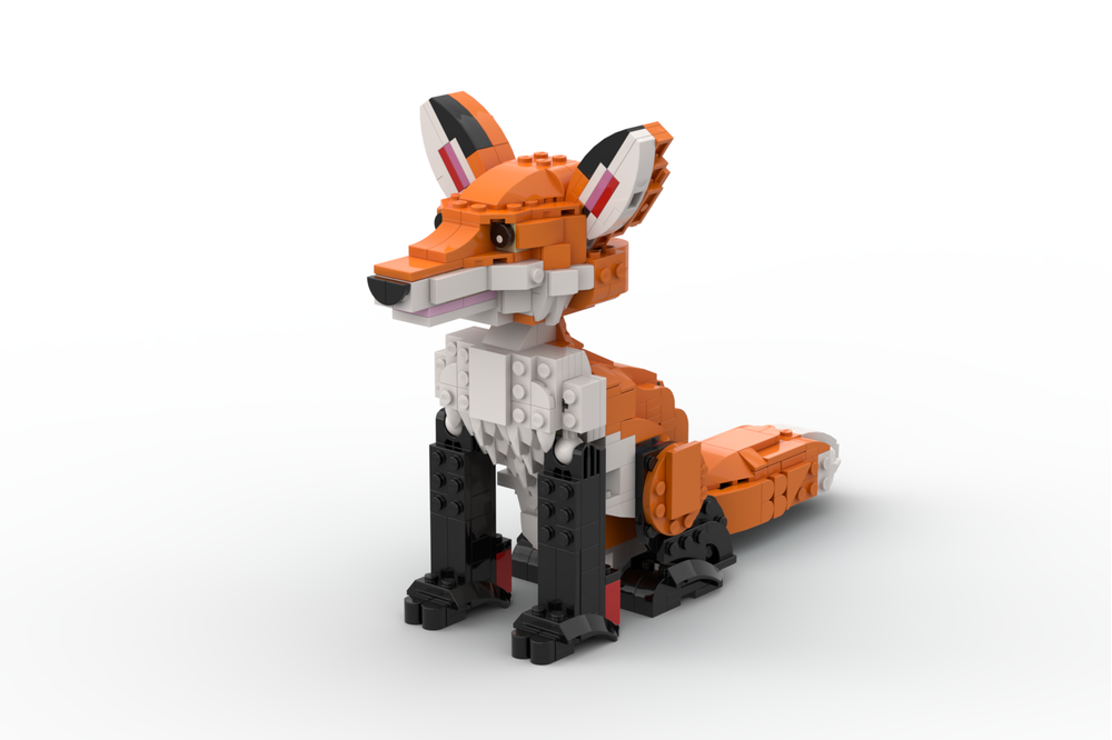 Lego Moc 31129 Sitting Fox Cub By Nequmodiva Rebrickable Build With
