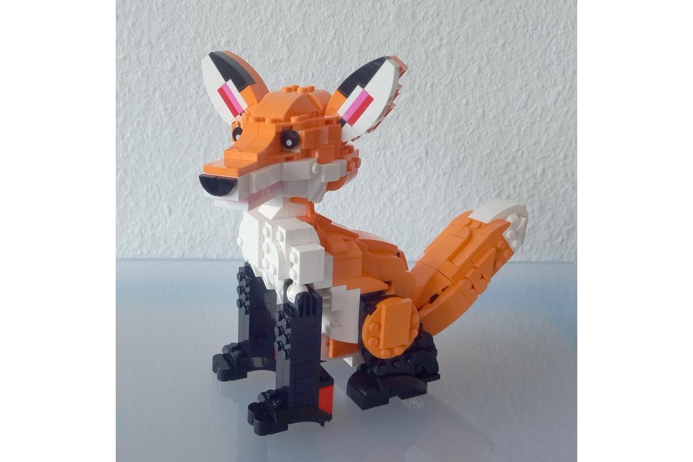 Lego Moc 31129 Sitting Fox Cub By Nequmodiva Rebrickable Build With