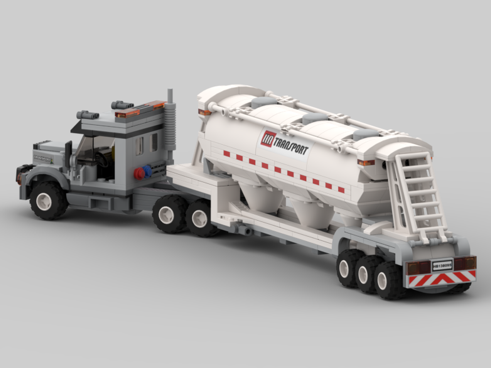 Lego Moc Transport Truck And Dry Bulk Trailer By Haulingbricks
