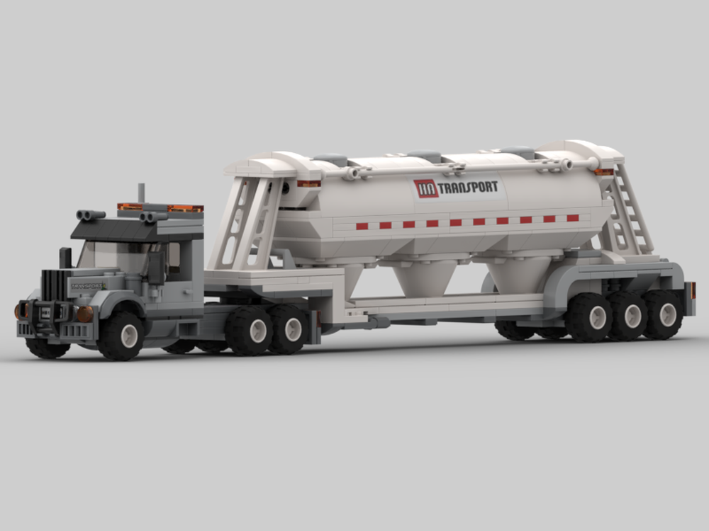 Lego Moc Transport Truck And Dry Bulk Trailer By Haulingbricks