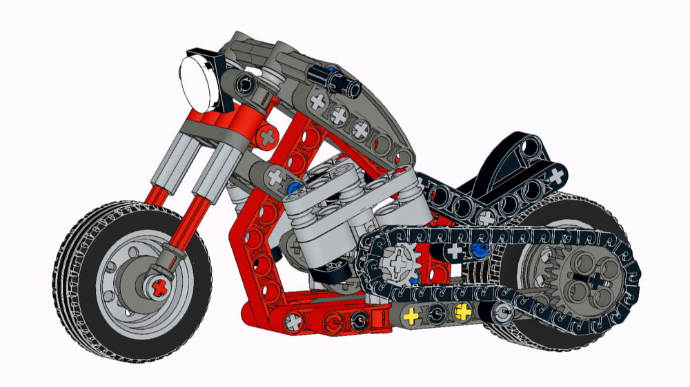 LEGO MOC 42132 improved frame geometry by _nick_ | Rebrickable - Build ...