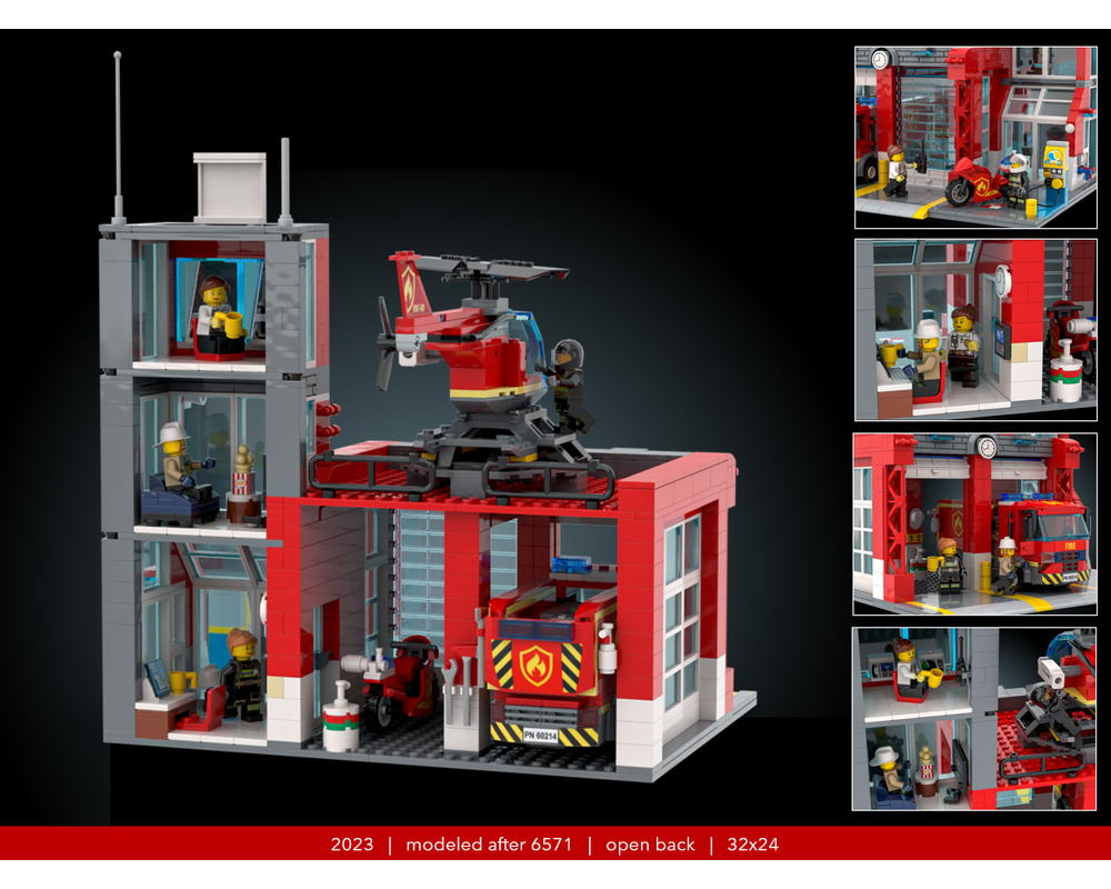 LEGO MOC Lego City Fire Station by brickingfromhome | Rebrickable ...