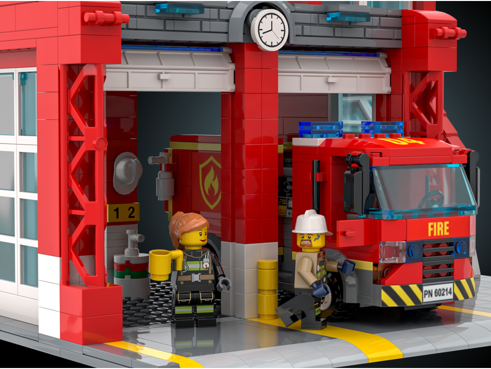 LEGO MOC Lego City Fire Station by brickingfromhome | Rebrickable - Build with LEGO