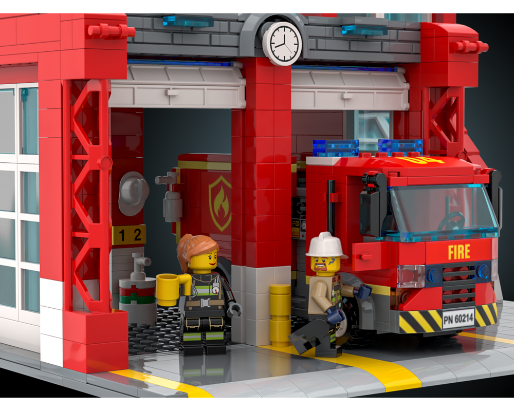 Lego Moc Lego City Fire Station By Brickingfromhome Rebrickable