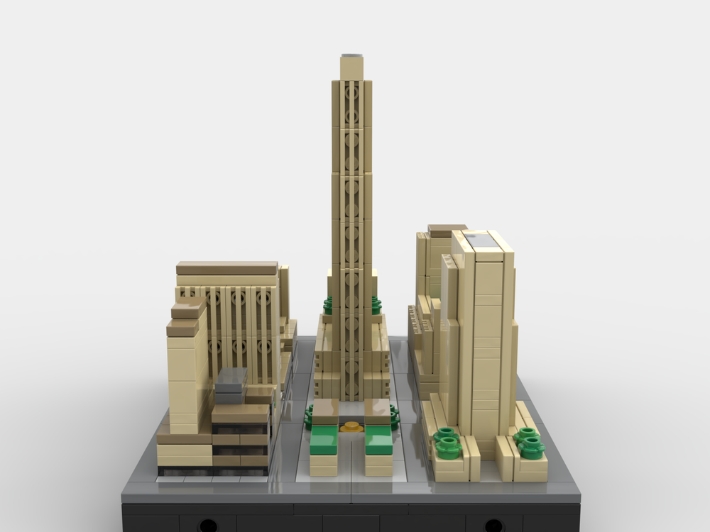 Lego Moc Rockefeller Center Nyc By Taters Rebrickable Build With Lego
