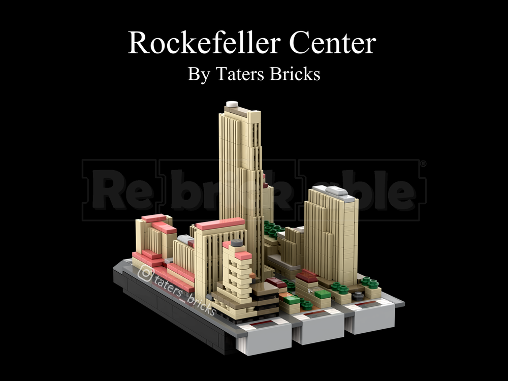 LEGO MOC Rockefeller Center - NYC by Taters | Rebrickable - Build with LEGO