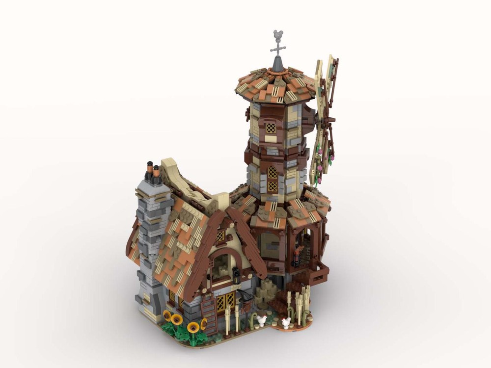Lego Moc Medieval Windmill By Baylon0613 Rebrickable Build With Lego