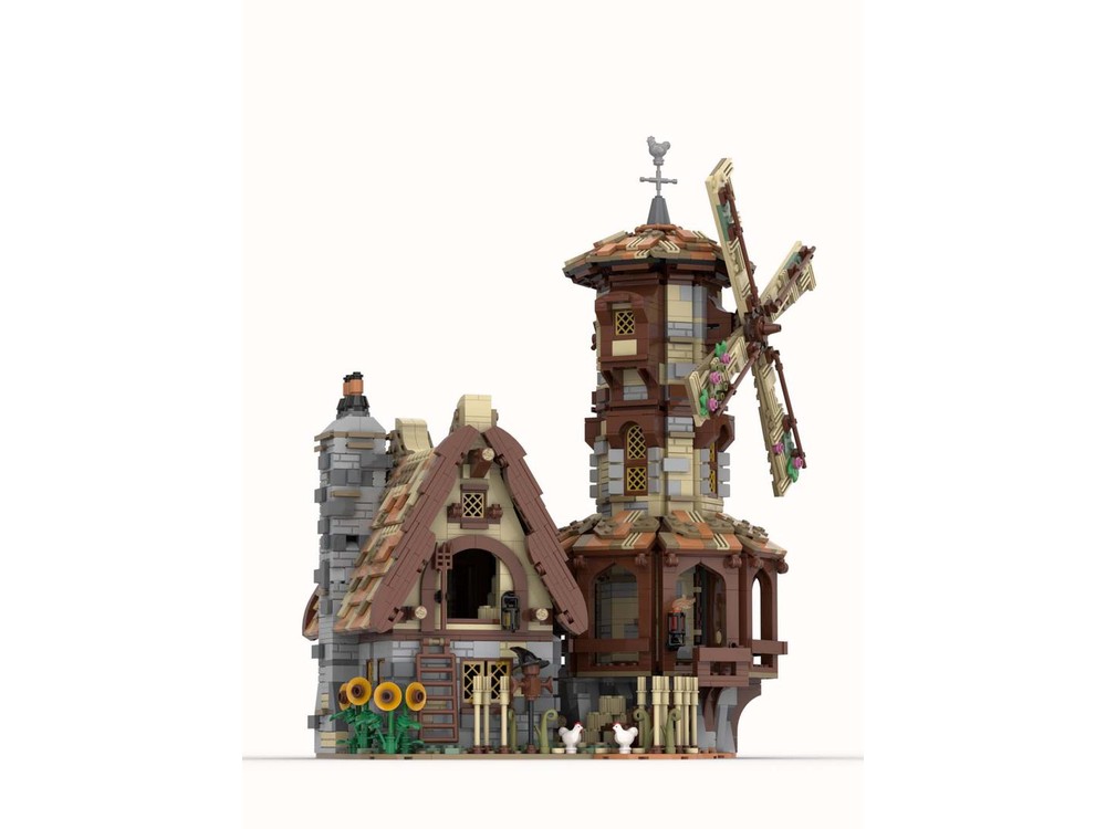 Lego Moc Medieval Windmill By Baylon0613 Rebrickable Build With Lego
