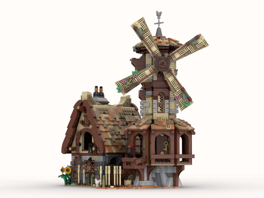 Lego Moc Medieval Windmill By Baylon0613 Rebrickable Build With Lego
