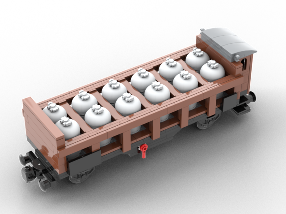 LEGO MOC 8wide acid transport wagon "Z" with a brakeman's cab of the DR ...